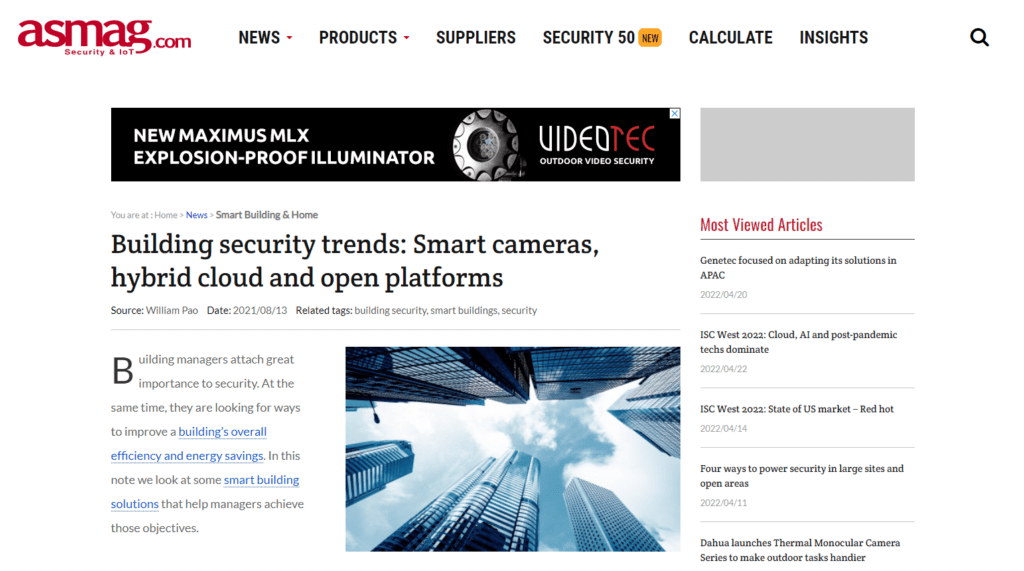 Building security trends: Smart cameras, hybrid cloud and open platforms - Salient