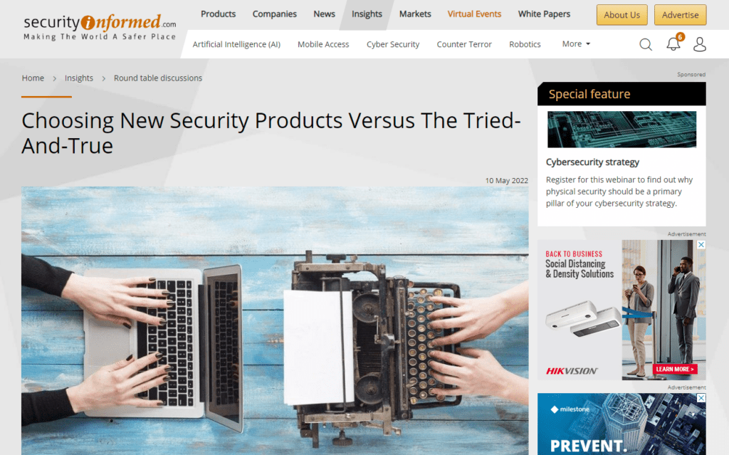 Choosing New Security Products Versus The Tried-And-True - Salient