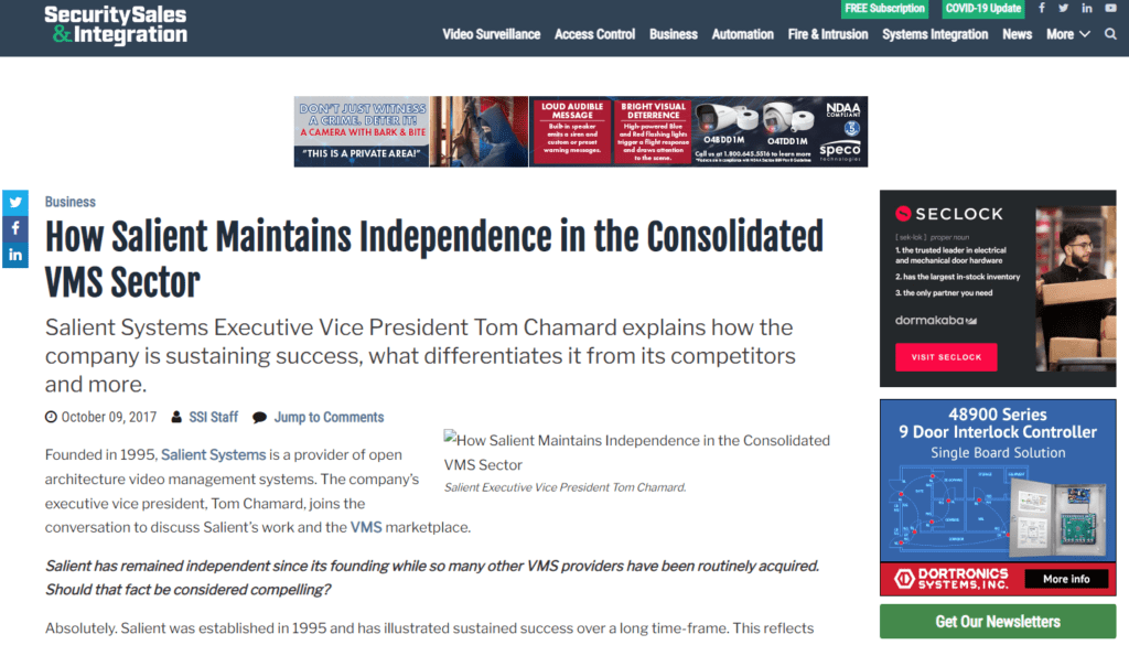 How Salient Maintains Independence in the Consolidated VMS Sector - Salient